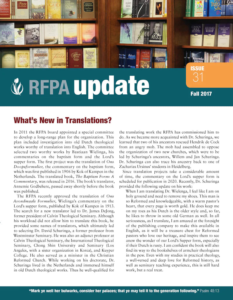 Read the latest RFPA Update newsletter Fall 2017 – Reformed Free ...