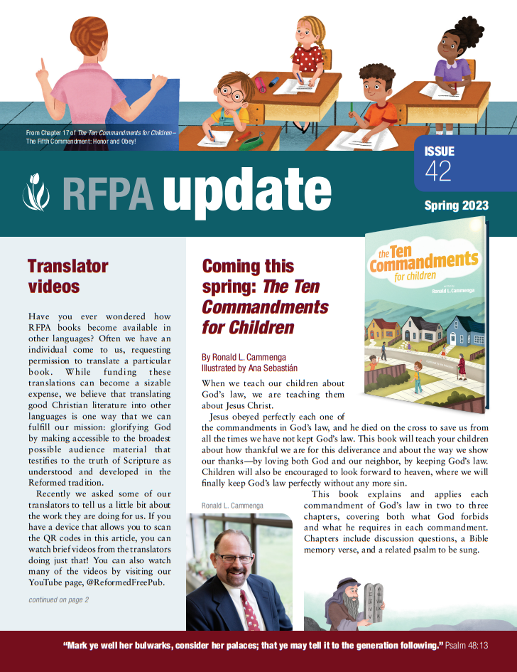 RFPA Update - Spring 2023 – Reformed Free Publishing Association